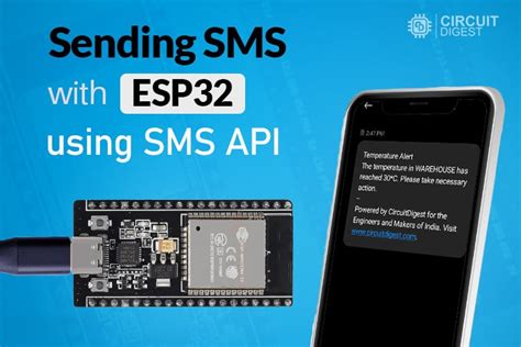how to send sms with esp32 using sms api