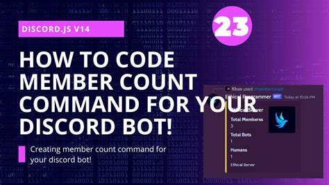 discord js v14 tutorial creating a member count command for your