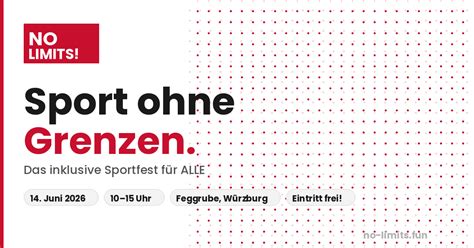 No Limits Sport Und Spielfest Für Alle 14 Juni 2026 Würzburg