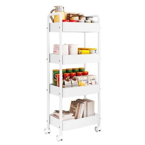 Carrito Organizador 4 Niveles Con Ruedas Para Baño Cocina Bl Jy8