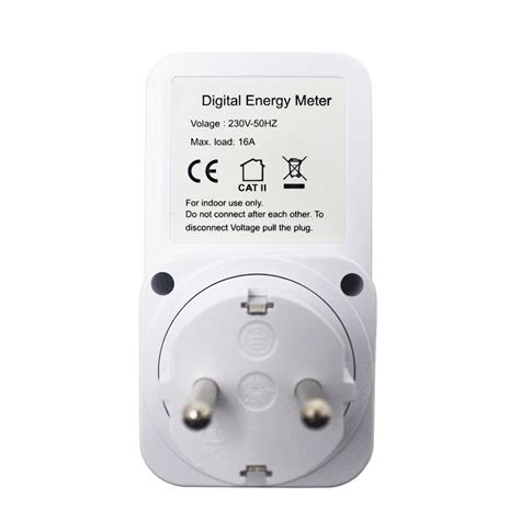 Eu Socket Digital Energy Meter Power Detector Lcd Grandado