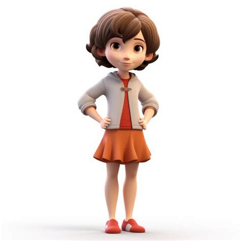 Premium Ai Image 3d Cgi Girl Character With Japanese Style And Strong Facial Expression