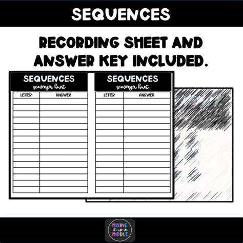Arithmetic And Geometric Sequences Explicit Formula Scavenger Hunt Activity