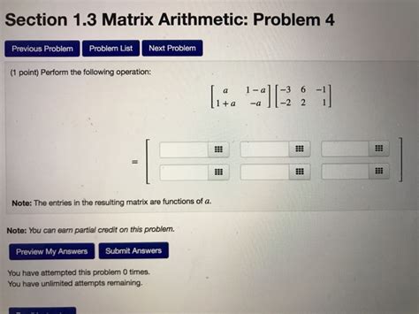 Solved Section 13 Matrix Arithmetic Problem 3 Previous
