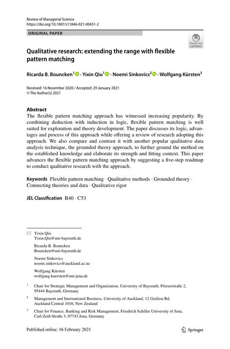 Pdf Qualitative Research Extending The Range With Flexible Pattern