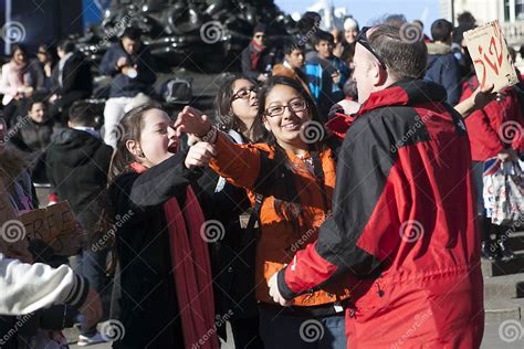 Strangers Embrace During A Editorial Stock Image Image Of Girl 94848609