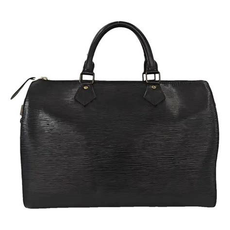 Nano Speedy Mini Hl Leather Handbag Louis Vuitton Black In Leather