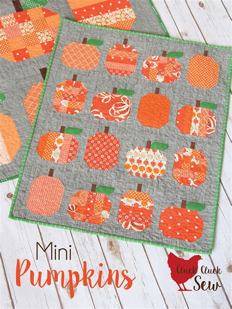 Cluck Cluck Sew Mini Pumpkins Halloween Quilt Pattern 123stitch