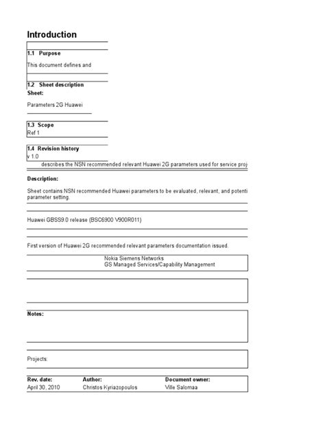Basic 2g Parameter Pdf Information And Communications Technology Electrical Engineering