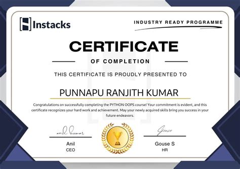 Just Completed The Python Oops Course With Instacks Gained In Depth Knowledge Of Object
