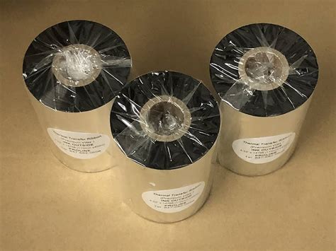 252 Inch X 1476 Foot Printer Ribbon Black Wax Thermal Transfer Ribbon