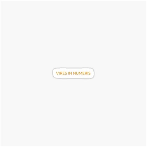 Vires In Numeris Devise Bitcoin Logo Crypto Currency Sticker For Sale