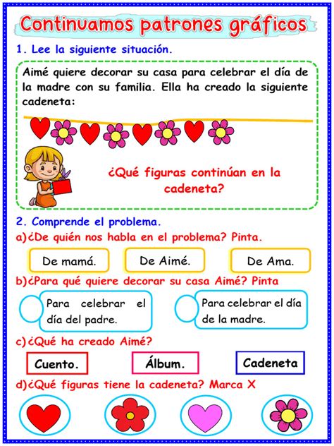 Fichas De Patrones Gráficos Para Segundo Grado Pdf