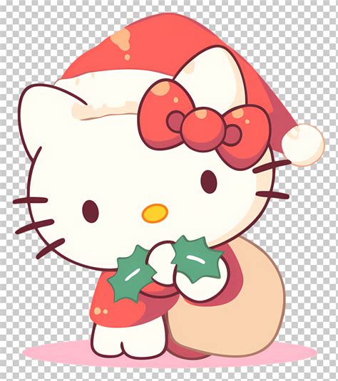 Hello Kitty Christmas Hello Kitty In Santa Hat Png Clipart Adorable Cartoon Christmas