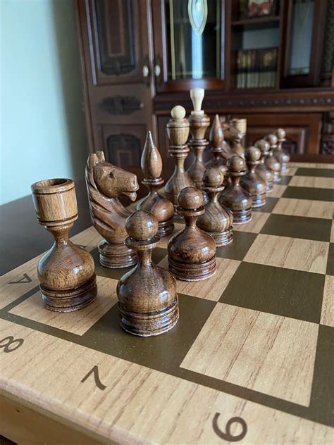 Wooden Chess Pieces Wooden Chess Set Chess Set Wood Carving Chess