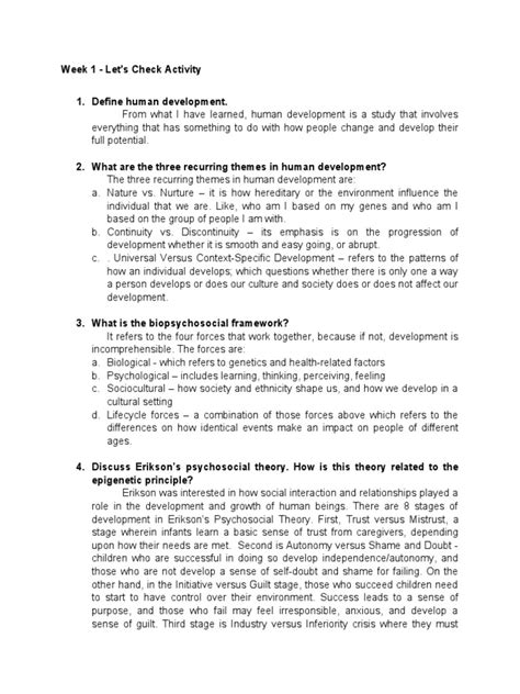 Dev Psy Week 1 Pdf Developmental Psychology Behaviorism