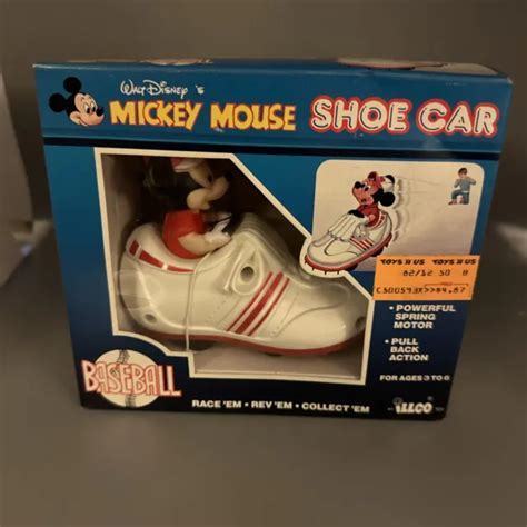 Disney Mickey Mouse Shoe Car Baseball Edition New Old Stock In
