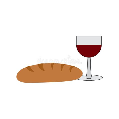 Bread And Wine Stock Vector Illustration Of Week Catholic 140169149