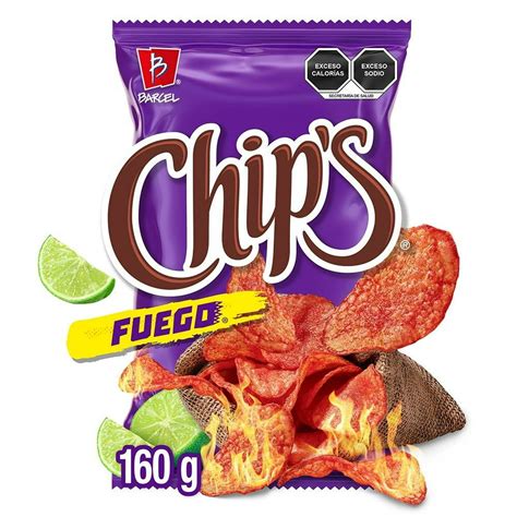 Papas Fritas Barcel Chips Fuego Sabor Chile Y Limón 160 G Bodega