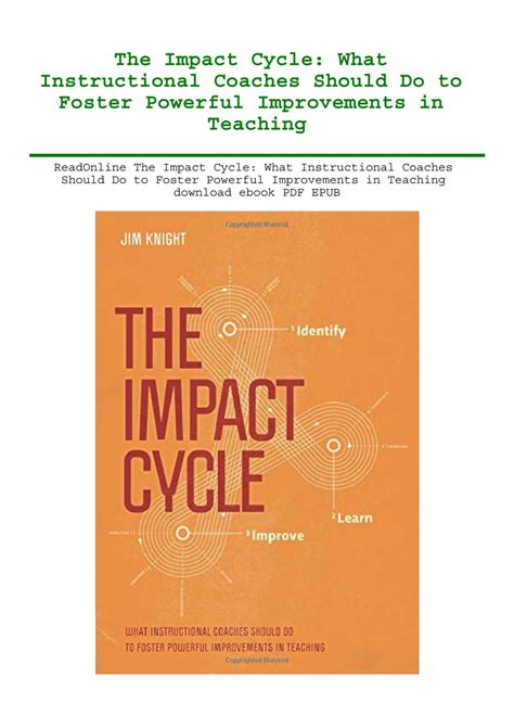 Readonline The Impact Cycle What Instructional Coaches Should Do To