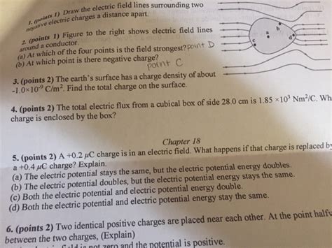 Solved Draw The Electric Field Lines Surrounding Two De Chegg