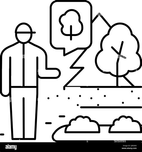 Landscaping Garden Line Icon Vector Illustration Stock Vector Image
