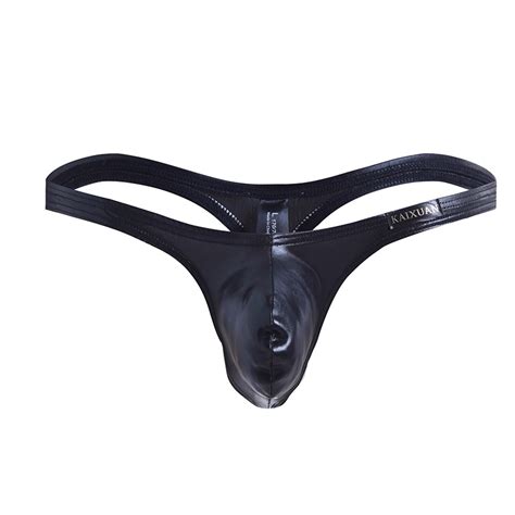 Jual Men G String Thongs New Men Sexy Underwear Shorts Faux Leather