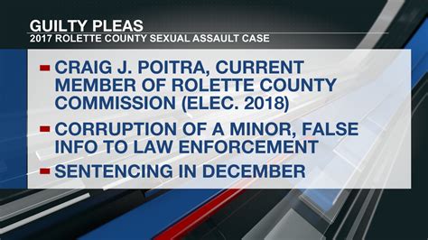 Rolette County Commissioner Enters Guilty Pleas In 2017 Sexual Assault Case