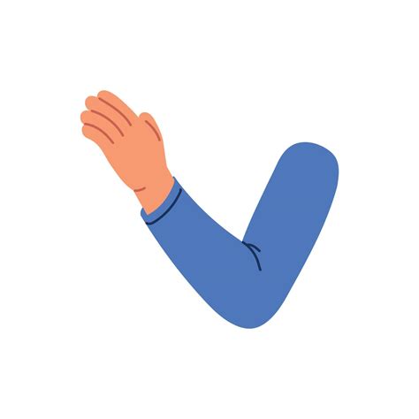 Elbow Arm From Palm To Shoulder In Cartoon Styleisolated Vector