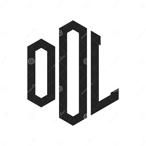 Ool Logo Design Initial Letter Ool Monogram Logo Using Hexagon Shape Stock Illustration