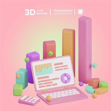 Premium Psd Psd Finance Graph Chart 3d Illustration