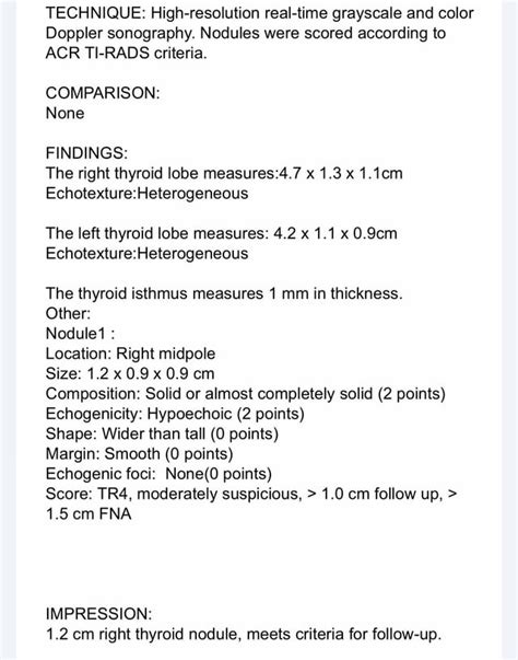Thyroid Ultrasound Results Rthyroidhealth