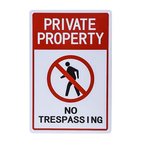 Private Property Signs No Trespassing Sign Metal Grandado