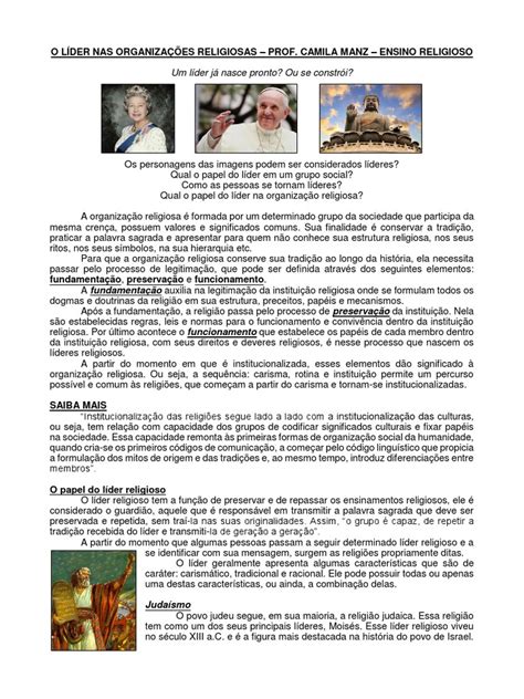 Funções Dos Líderes Religiosos Pdf Maomé Muçulmano