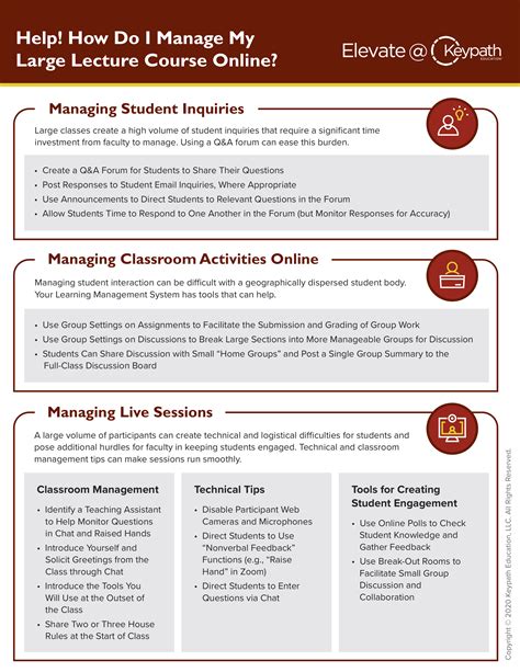 Help How Do I Manage My Large Lecture Course Online Keypath Education