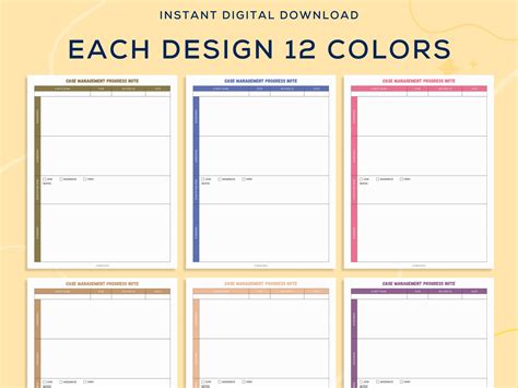 Case Manager Progress Notes Fillable Printable And Editable Form