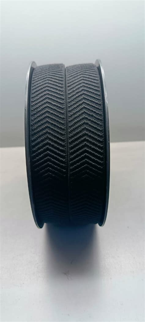 Woven Elastic Tape With Misty Herringbone Design