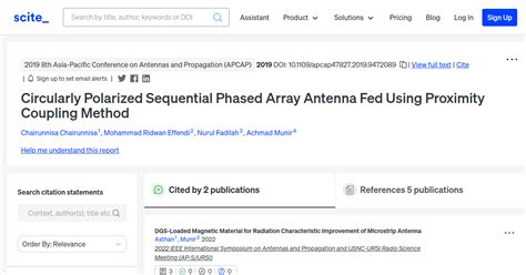 [citation report] circularly polarized sequential phased array antenna