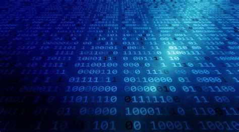premium photo abstract tech binary code background in color blue