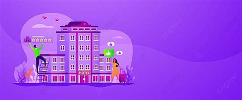 Acomodação Do Viajante Banner Hotel Estilo De Vida Fundo O Negócio