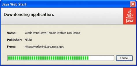 world wind java terrain profiler tool demo download shows the terrain profile
