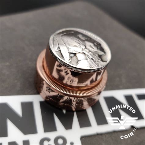 Buffalo Nickel Guitar Knobs Made W Incuse Indian Copper Rounds Single