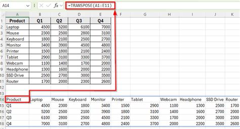 How To Transpose A Reference And Autofill In Excel Excel Insider