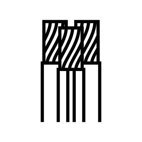 Triplex Wire Cable Line Icon Vector Illustration 20581993 Vector Art At Vecteezy