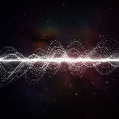 Abstract Digital Artwork Featuring A Complex Waveform Or Light Pattern Against A Stock