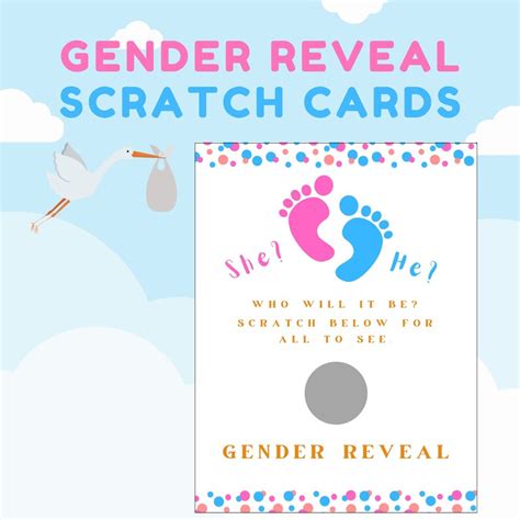 Gender Reveal Scratch Cards Fun Activities Gender Reveal Party Funny