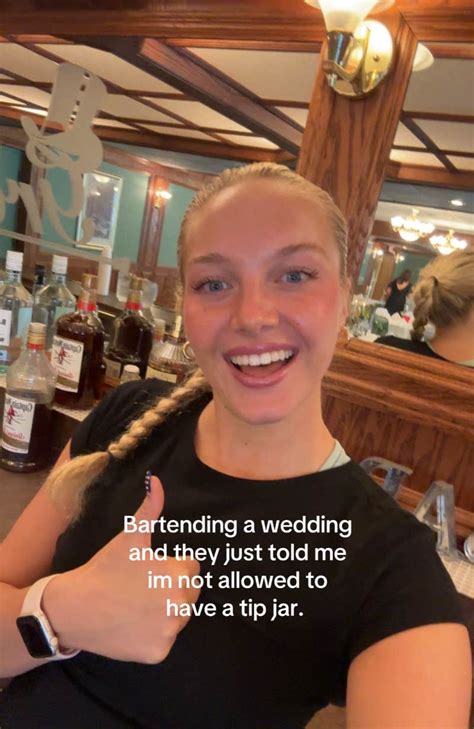 Bartender Says She Was Banned From Having A Tip Jar At A Wedding