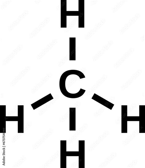Methane Ch4 Chemical Structural Formula Vector Illustration Vector De Stock Adobe Stock