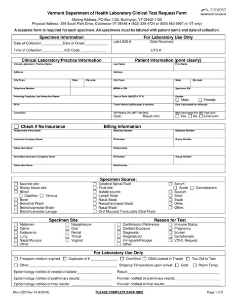 Laboratory Sample Receipt Form Pdf Template