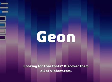 Geon Font Viafont